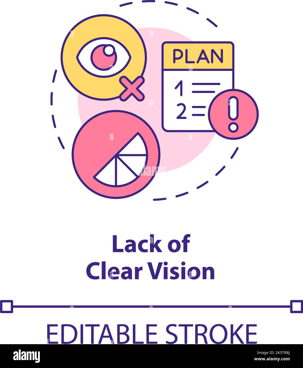 Lack of clear vision concept icon Stock Vector Image & Art - Alamy