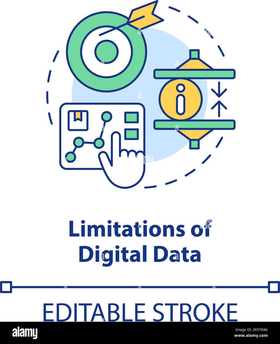 Limitations of digital data concept icon Stock Vector Image & Art - Alamy