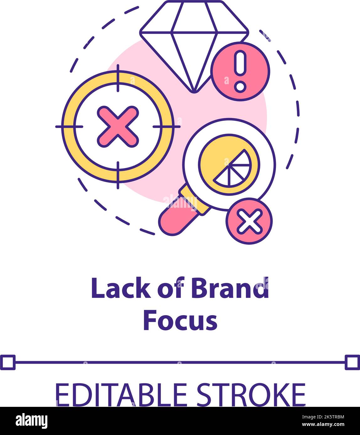 Lack of brand focus concept icon Stock Vector Image & Art - Alamy