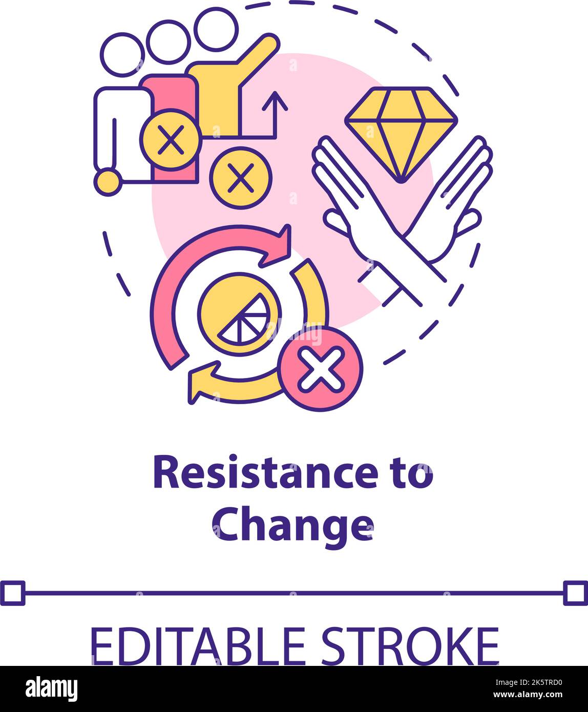 Resistance to change concept icon Stock Vector Image & Art - Alamy