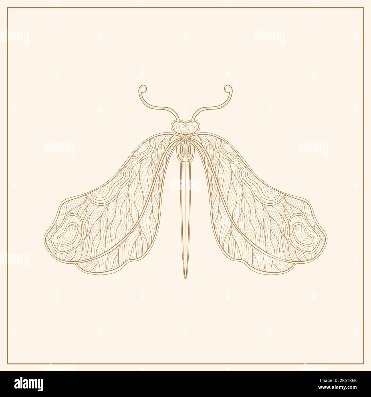 Art nouveau style dragonfly insect basic element. 1920-1930 years ...