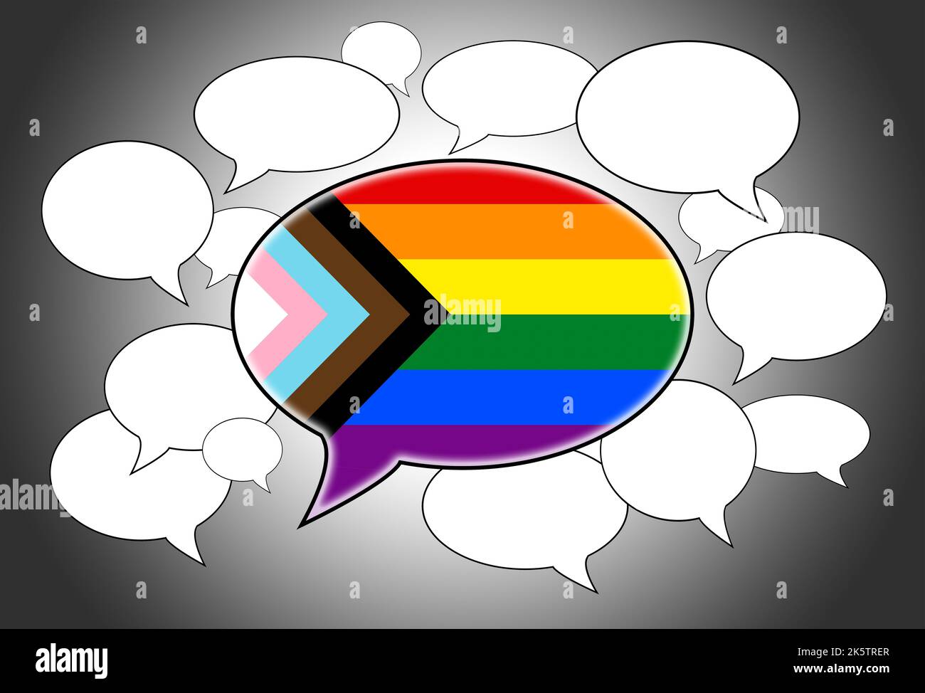 Text baloon, concept of discussion, Progress LGBTQ Rainbow flag Stock ... Text baloon, concept of discussion, Progress LGBTQ Rainbow flag Stock ...