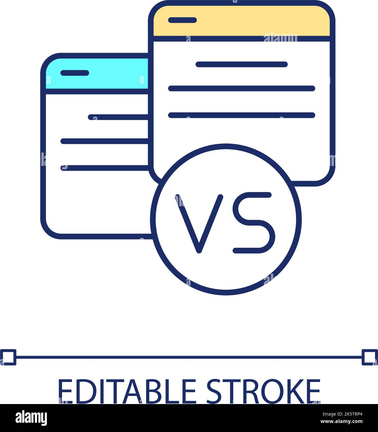 Struggle between two choice RGB color icon Stock Vector Image & Art - Alamy