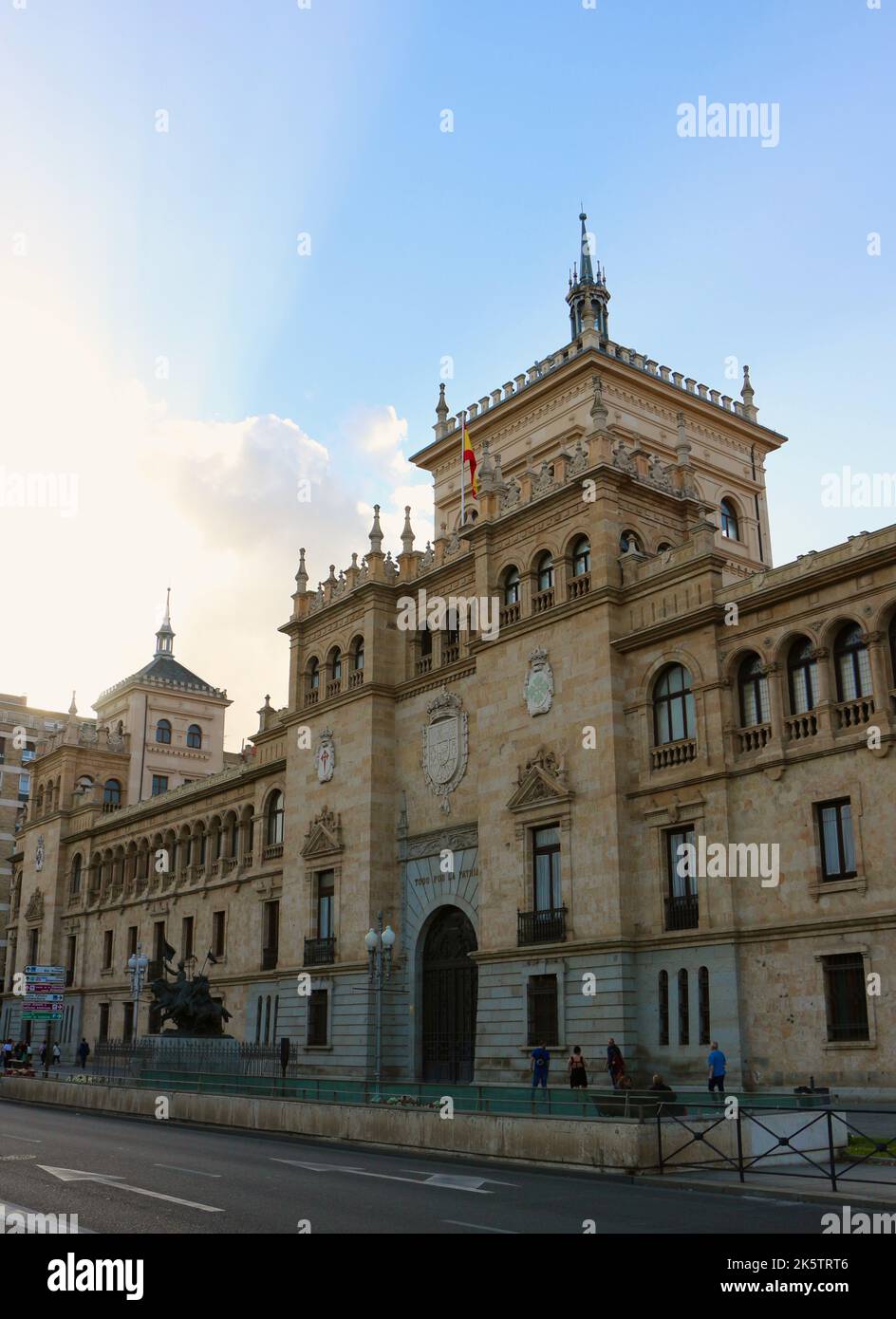 Facade of the Military Cavalry Academy in Valladolid Castile and Leon ...