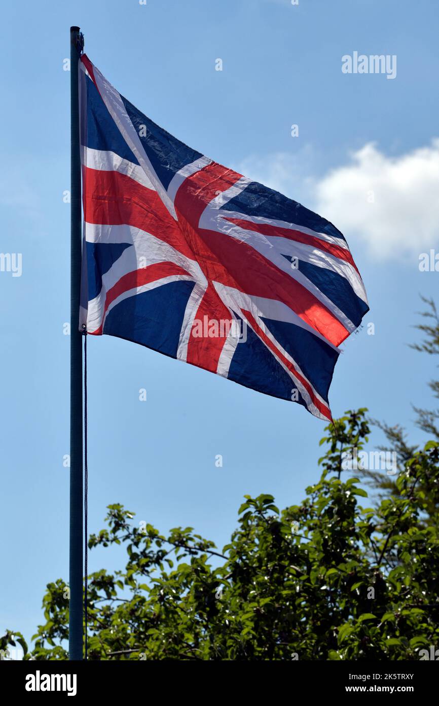 British flag fluttering hi-res stock photography and images - Alamy