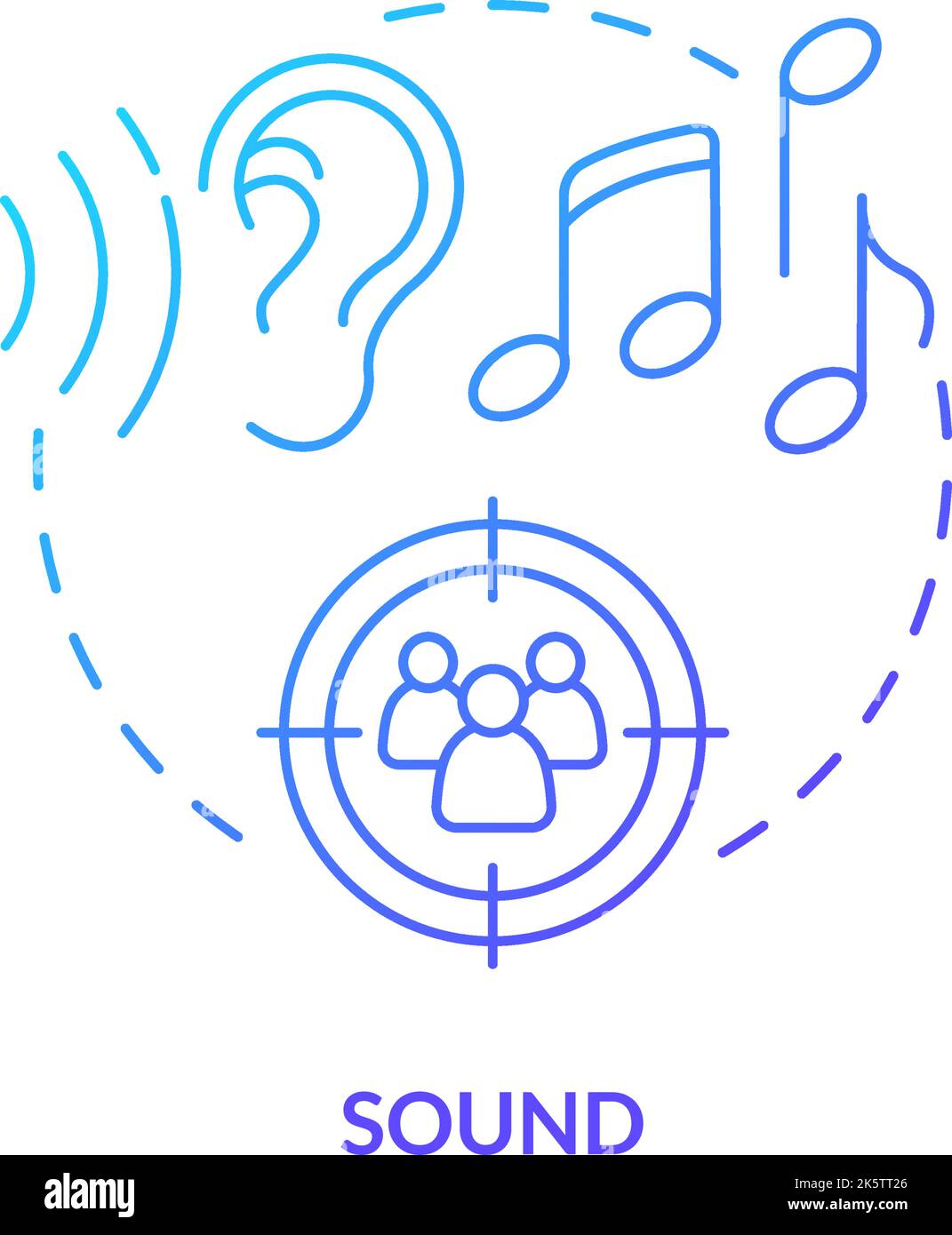 Sound blue gradient concept Cut Out Stock Images & Pictures - Alamy