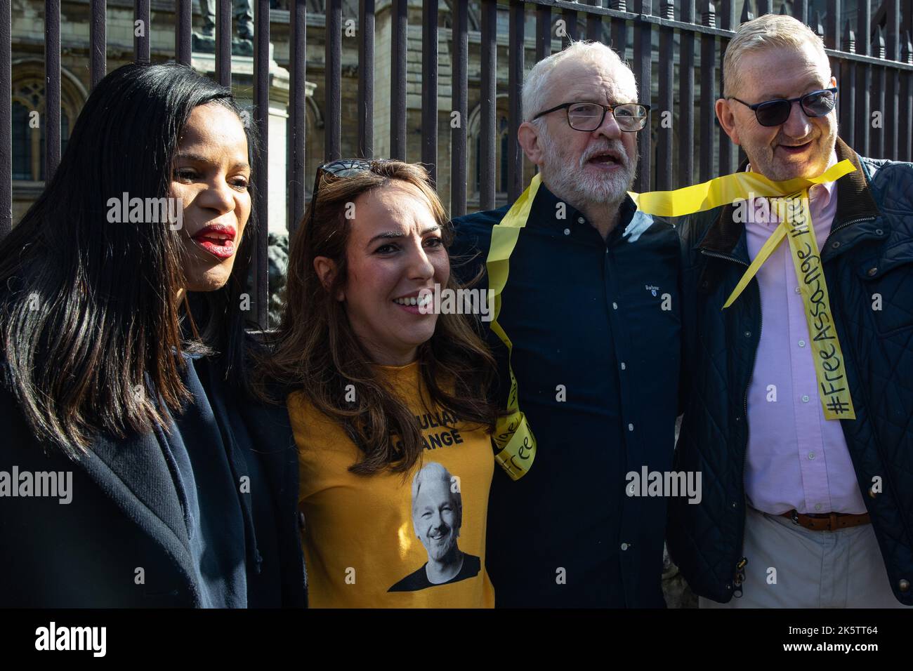 London, UK. 8th October, 2022. Claudia Webbe MP, Stella Assange, Jeremy ...