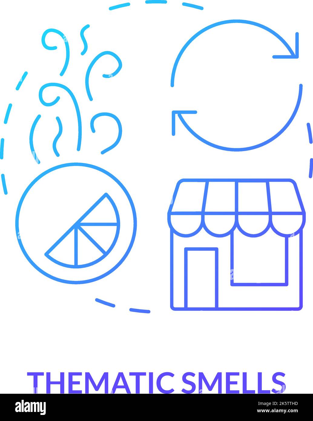 Thematic smells blue gradient concept icon Stock Vector Image & Art - Alamy