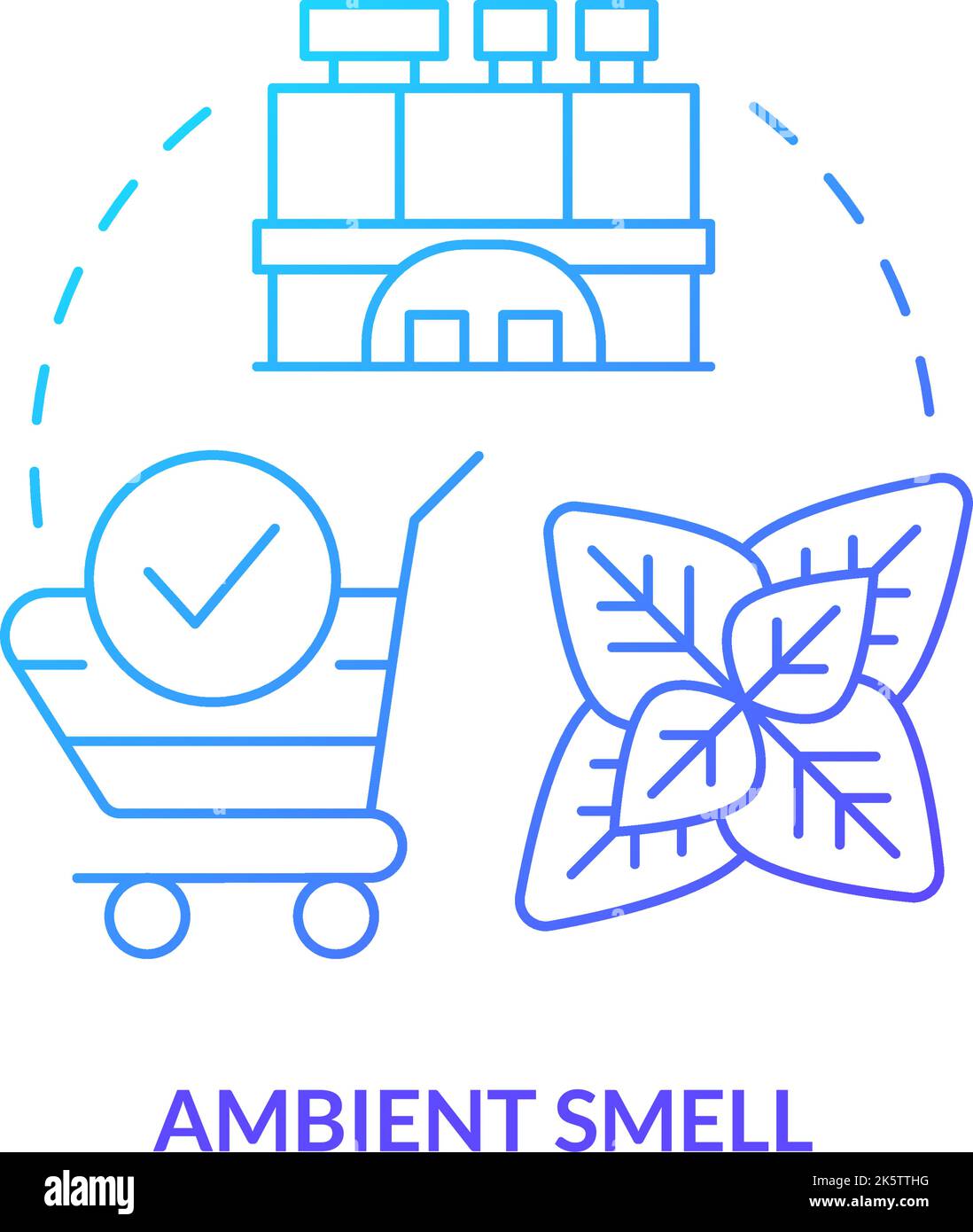 Ambient smell blue gradient concept icon Stock Vector Image & Art - Alamy