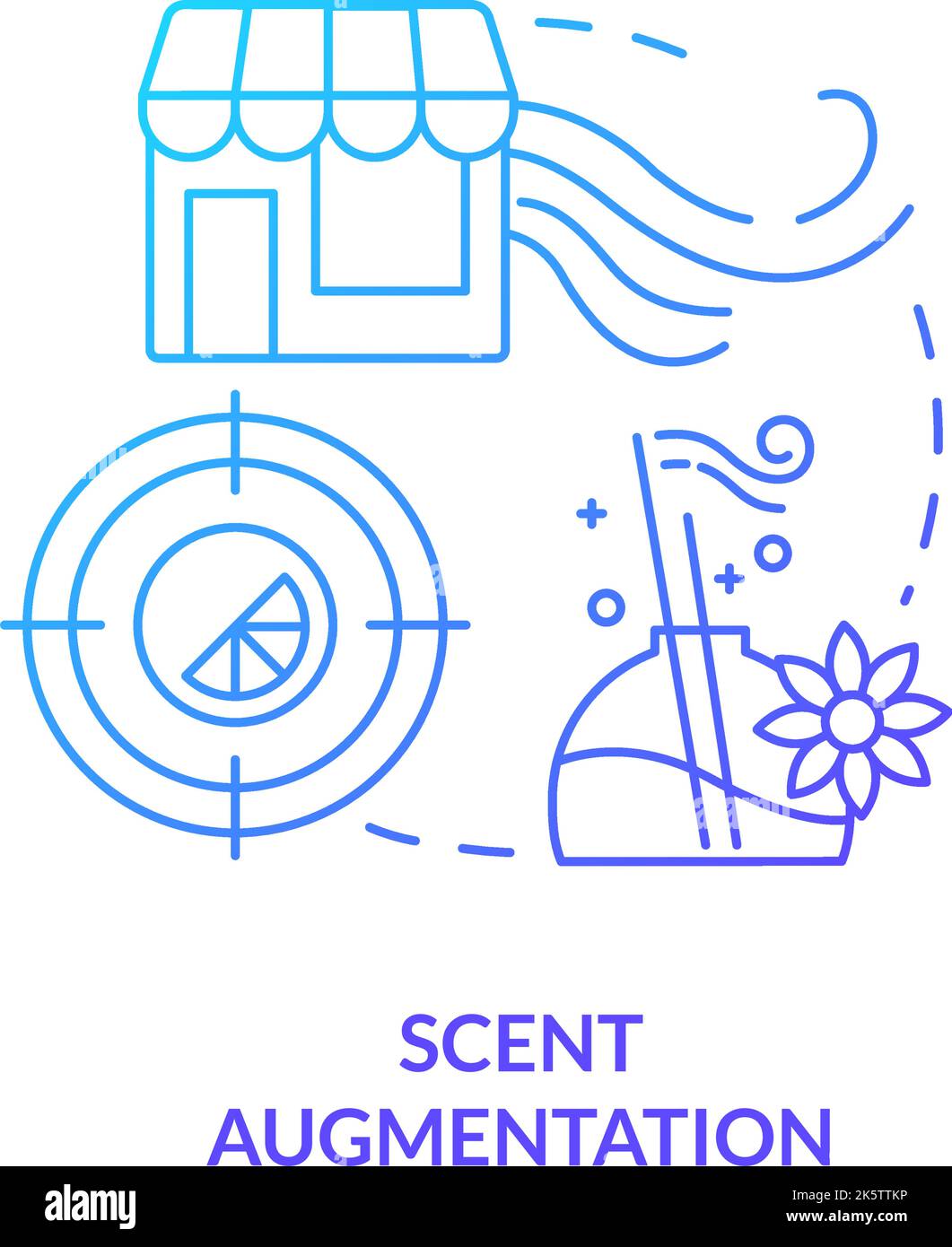 Scent augmentation blue gradient concept icon Stock Vector Image & Art ...