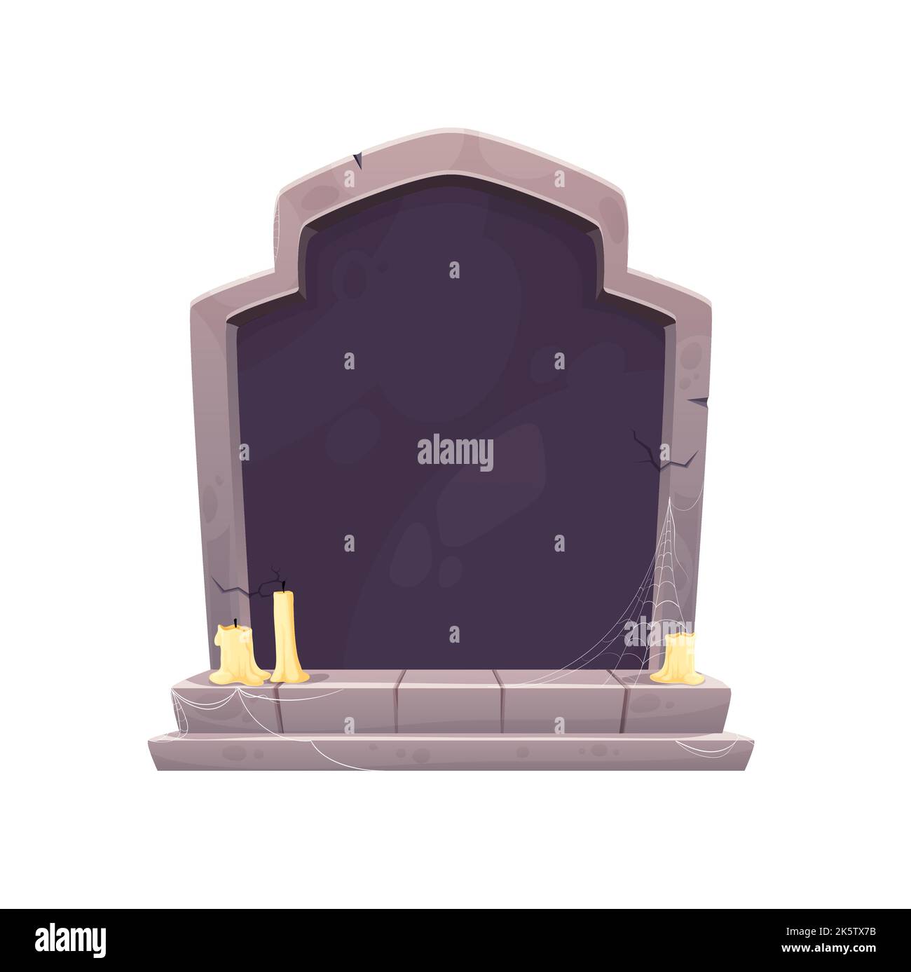 Halloween stone frame. Cemetery grave, isolated graveyard headstone or ...