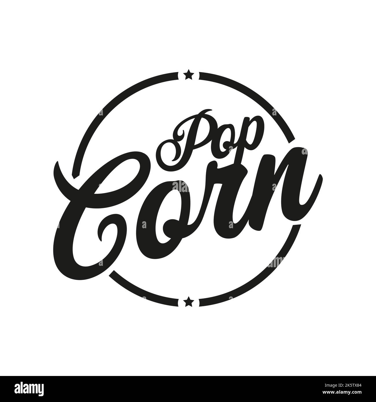 Pop Corn sign vintage lettering Stock Vector Image & Art - Alamy