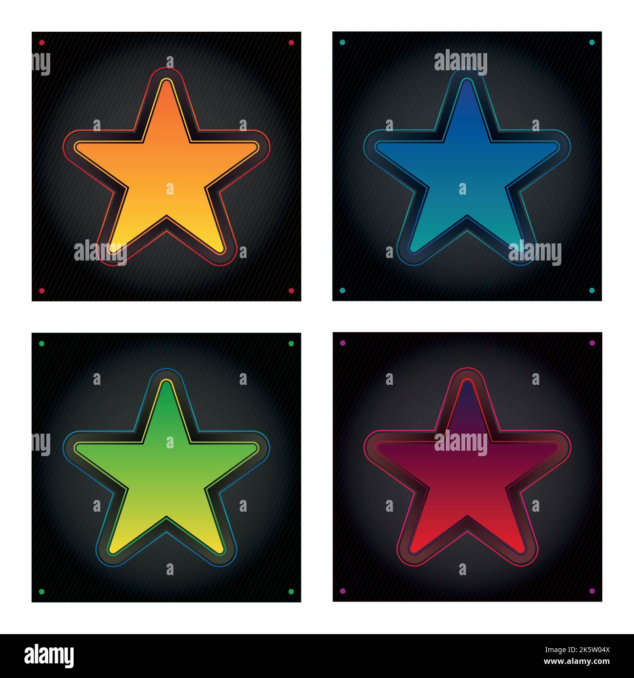 Four colored stars on a black background Stock Vector Image & Art - Alamy