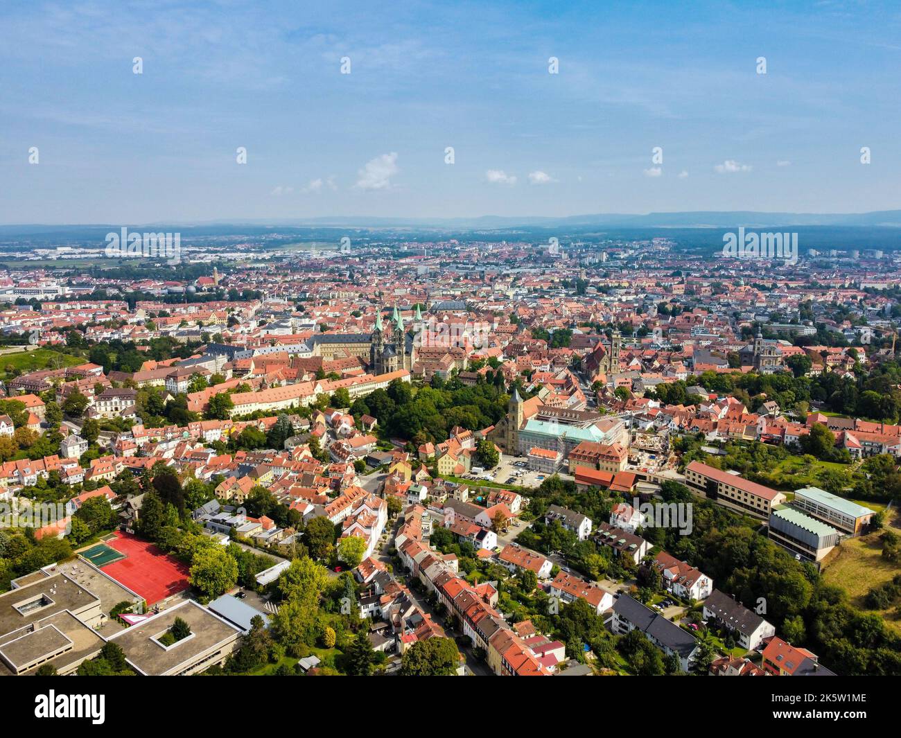 Aerial view over the city of Bamberg Stock Photo - Alamy