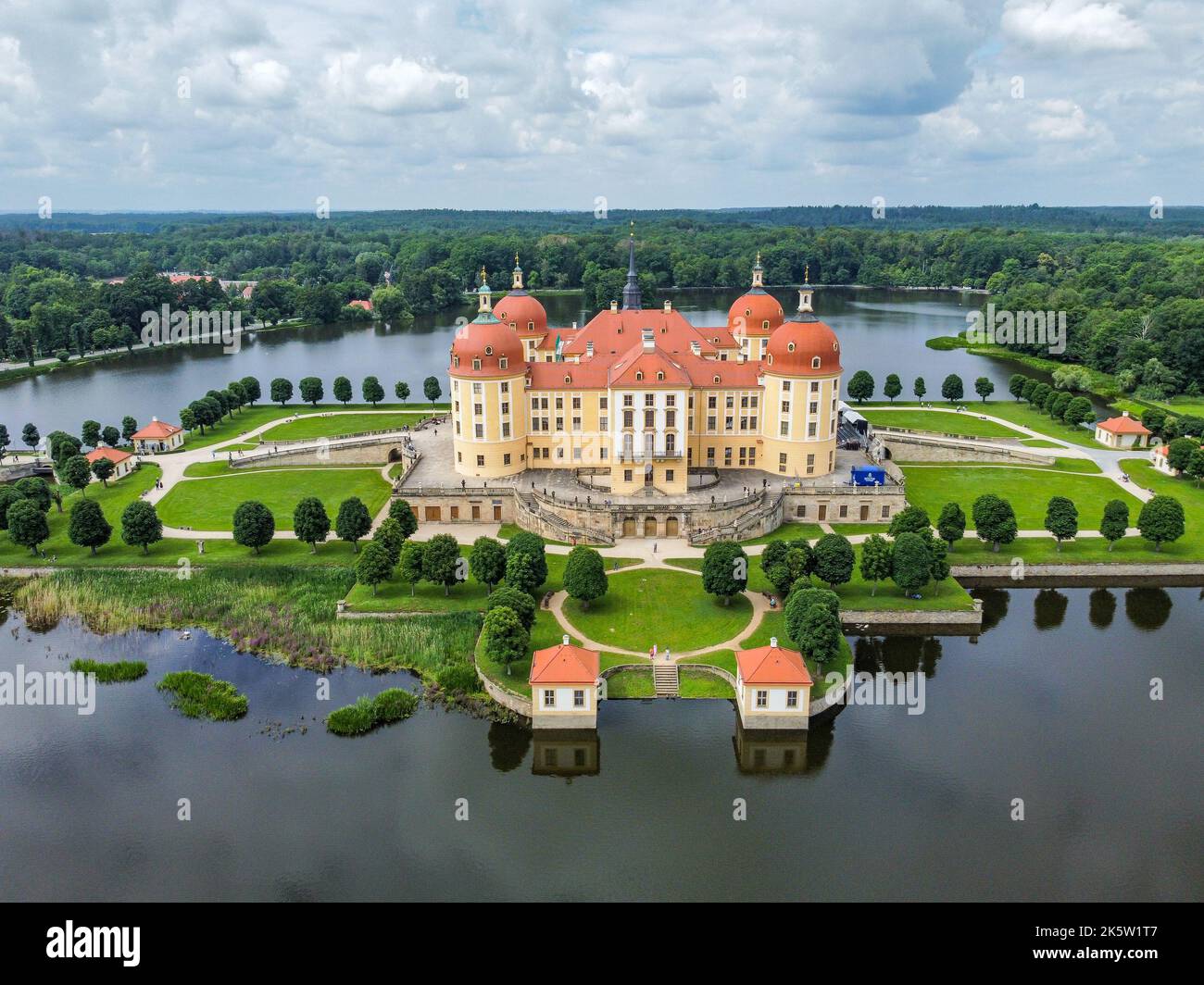 Aerial view of Moritzburg Castle in Saxony Stock Photo - Alamy