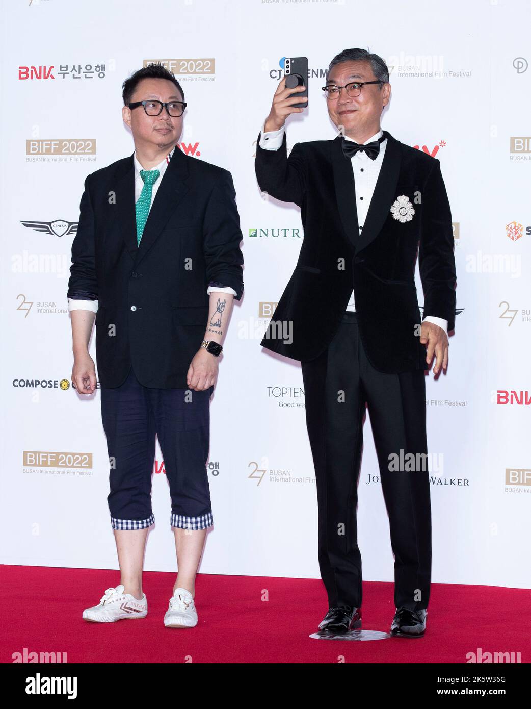 5 October 2022 - Busan, South Korea : South Korean actors Cho Won-hee ...