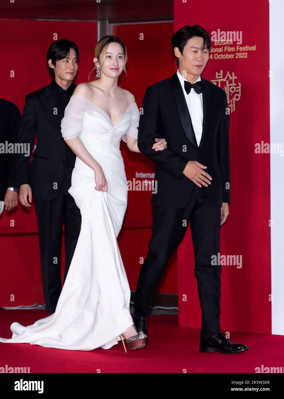 5 October 2022 - Busan, South Korea : (L to R) Actors Chang Ryul, Jeon ...