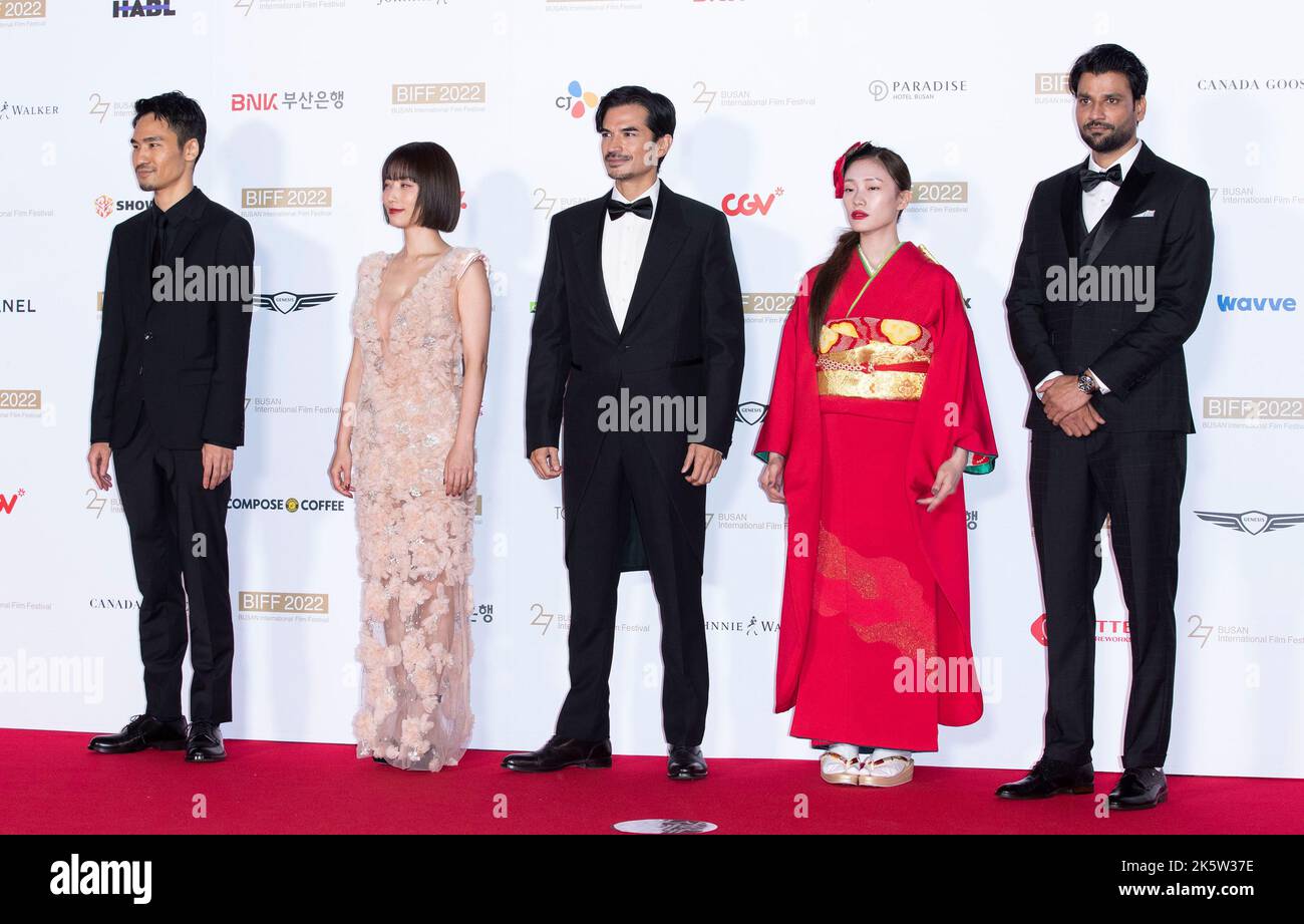 5 October 2022 - Busan, South Korea : Japanese actors Shogen, Megumi ...