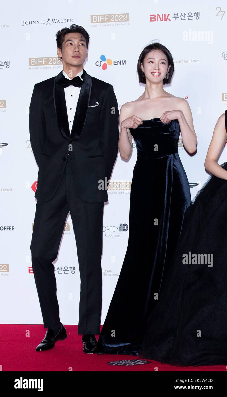 5 October 2022 - Busan, South Korea : (L to R) Actors Kim Young-kwang ...