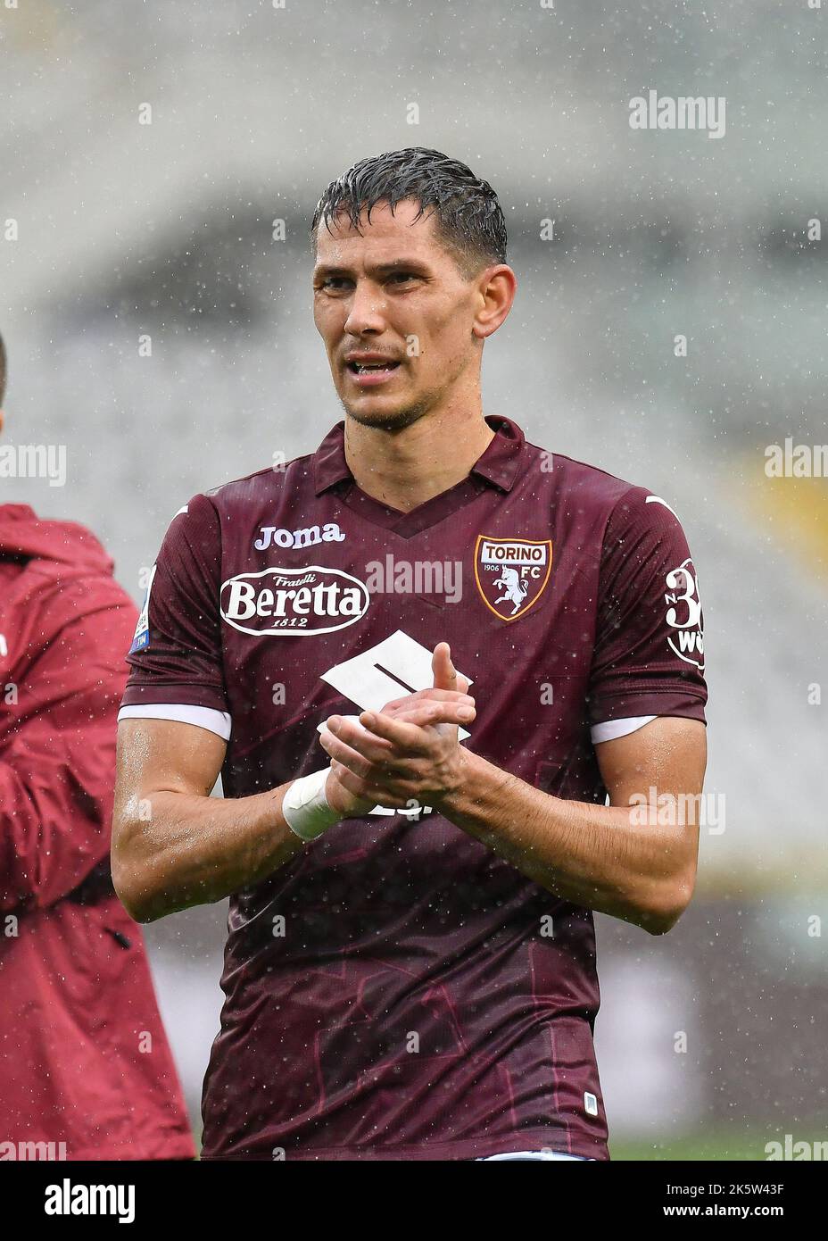Sasa Lukic of Torino FC greets the fans during the Serie A 2022/23 ...