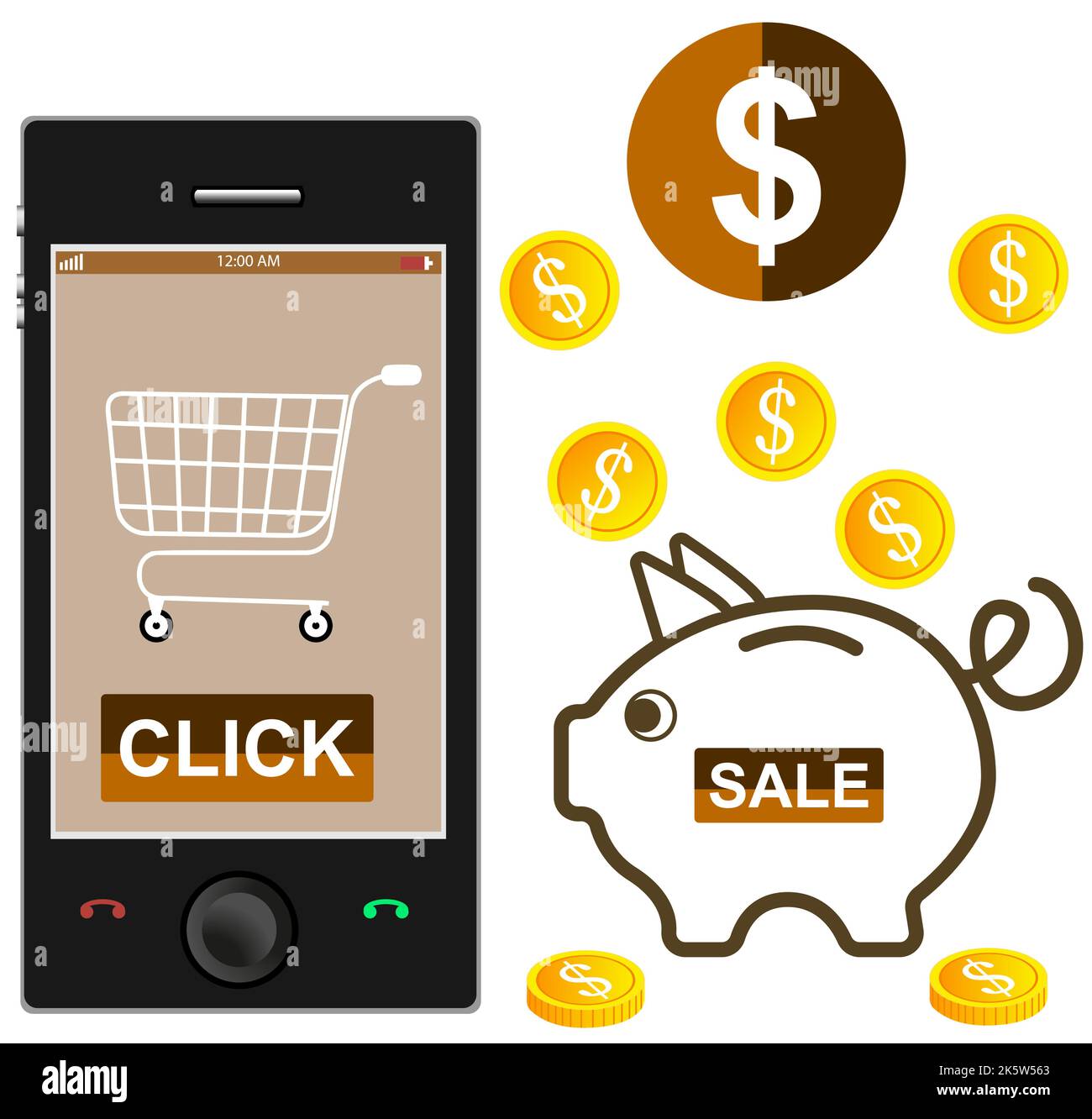 E-commerce and sales marketing concept, online product purchase, credit card, SEO concept ...