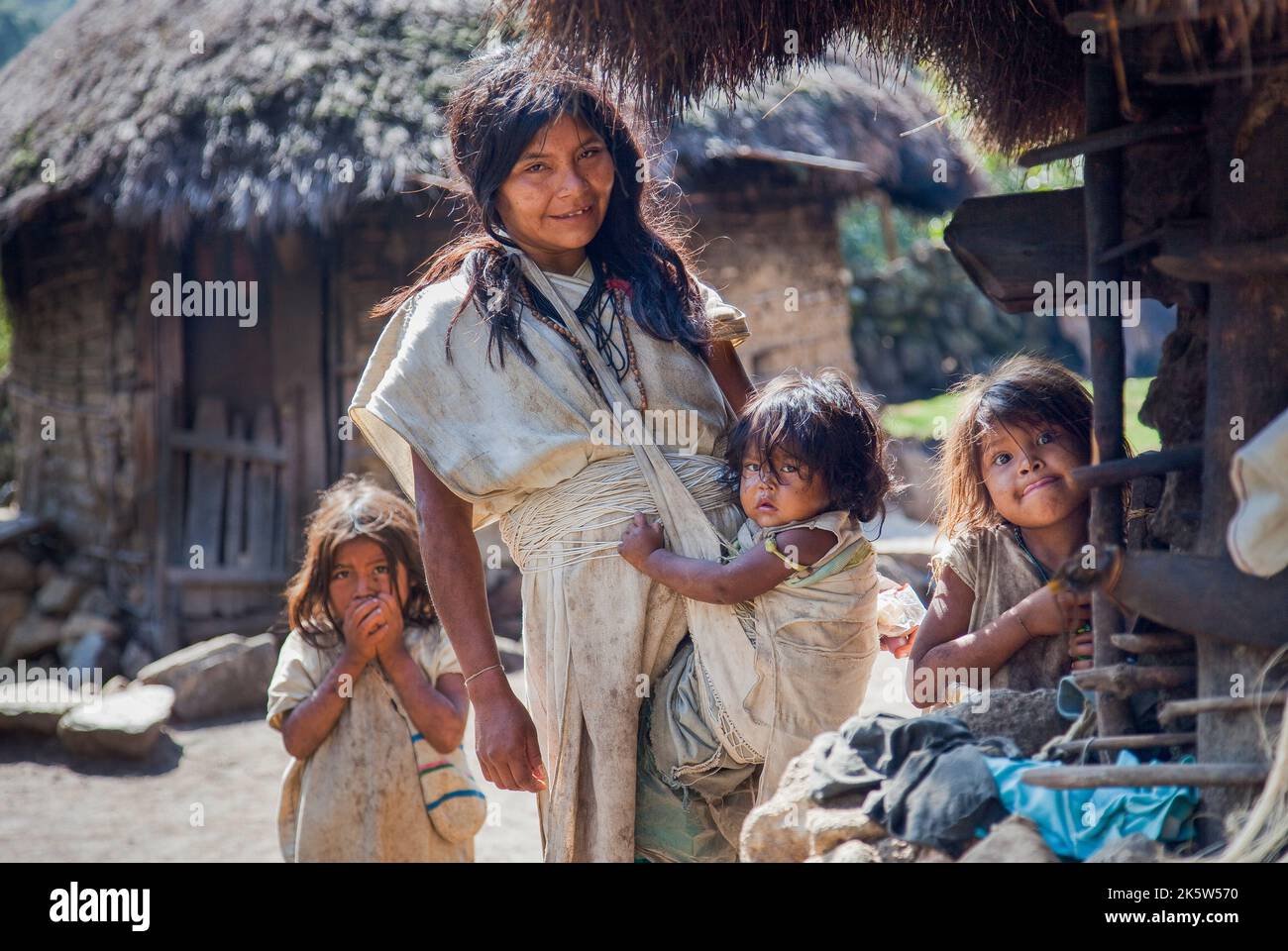 Colombia, Sierra Nevada National Park In small villages like Nabisimake ...