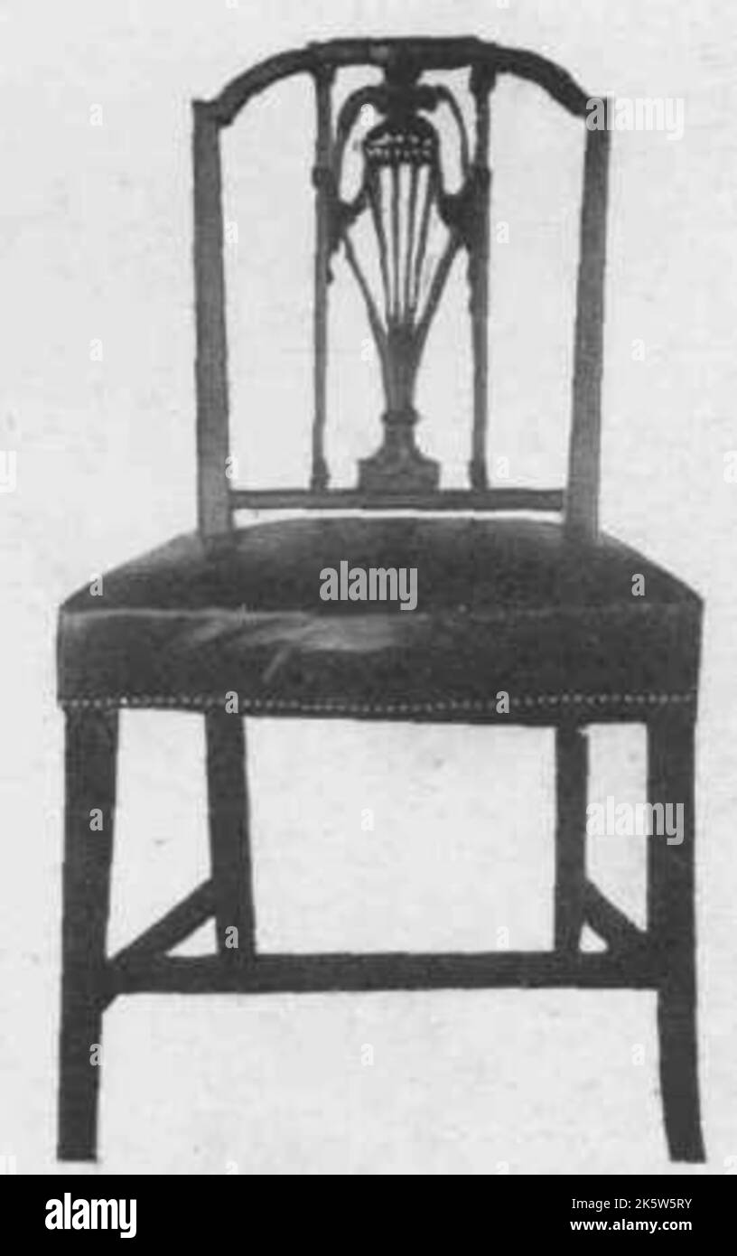 A Sheraton style chair with rectangular back Stock Photo - Alamy