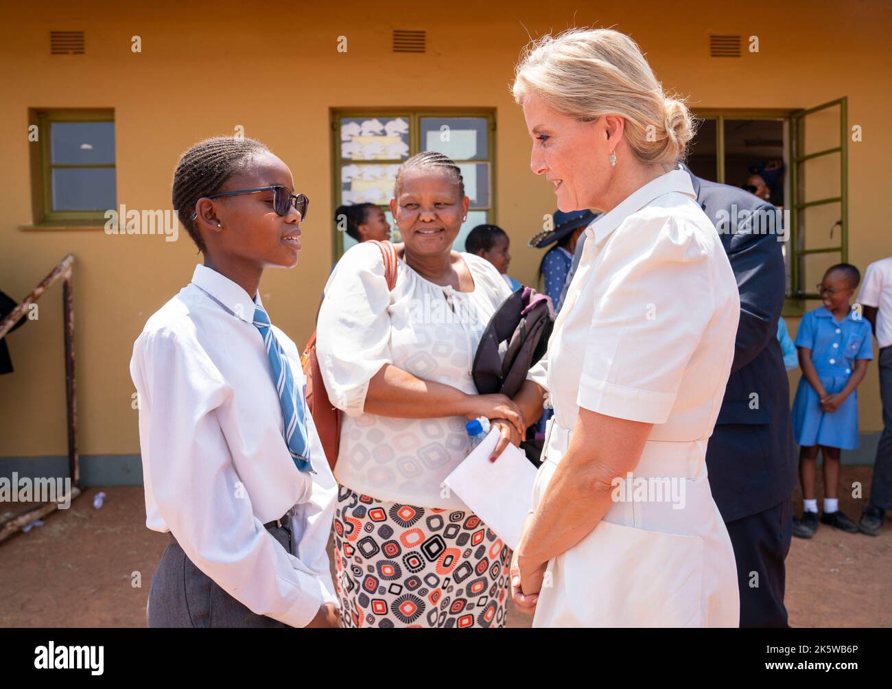The Countess of Wessex meets Pearl Mookotsane, aged 15, who has ...