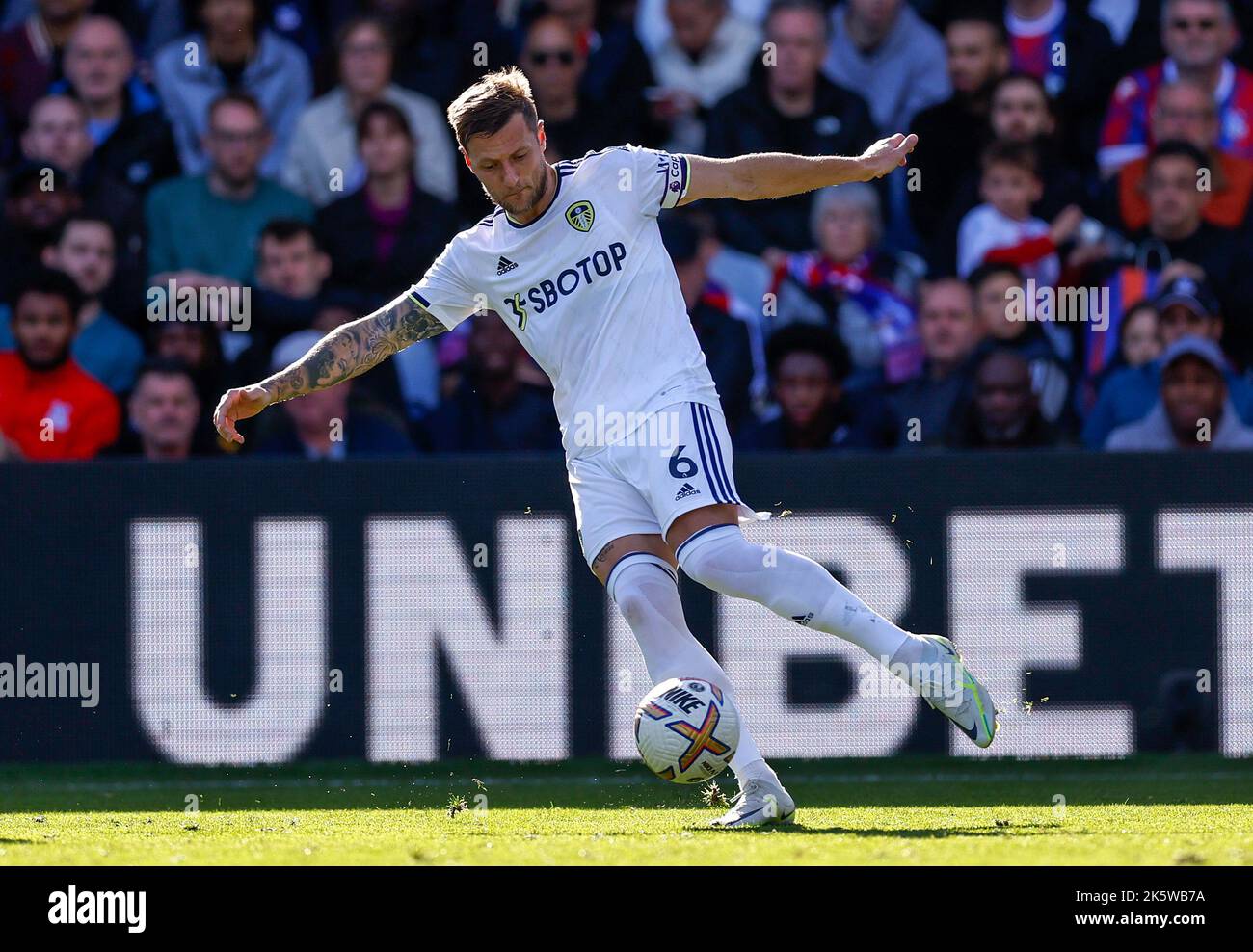Leeds United's Liam Cooper in action during the Premier League match at ...