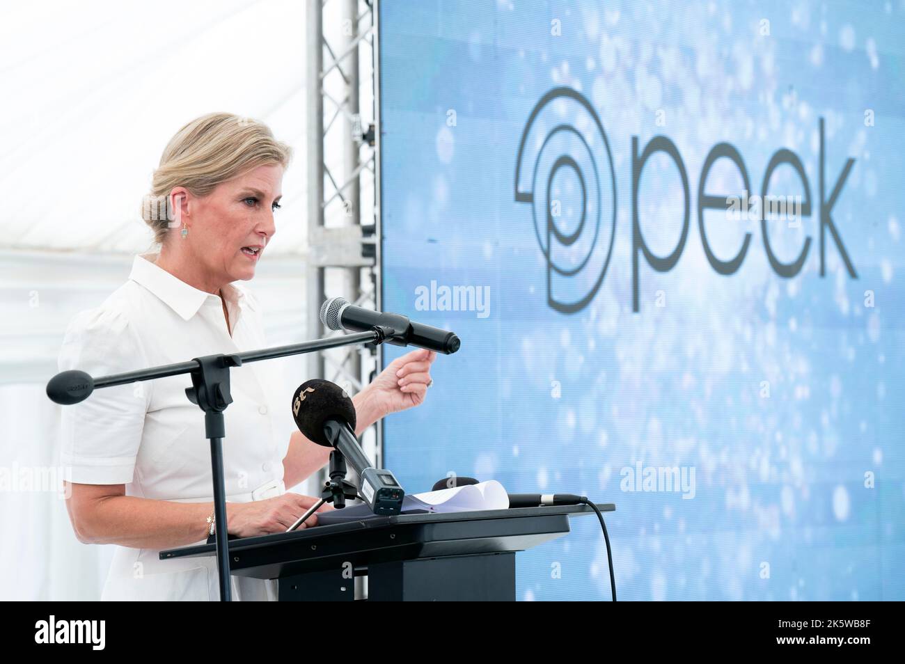 The Countess of Wessex during a visit to Molefe Primary School, Kopong ...