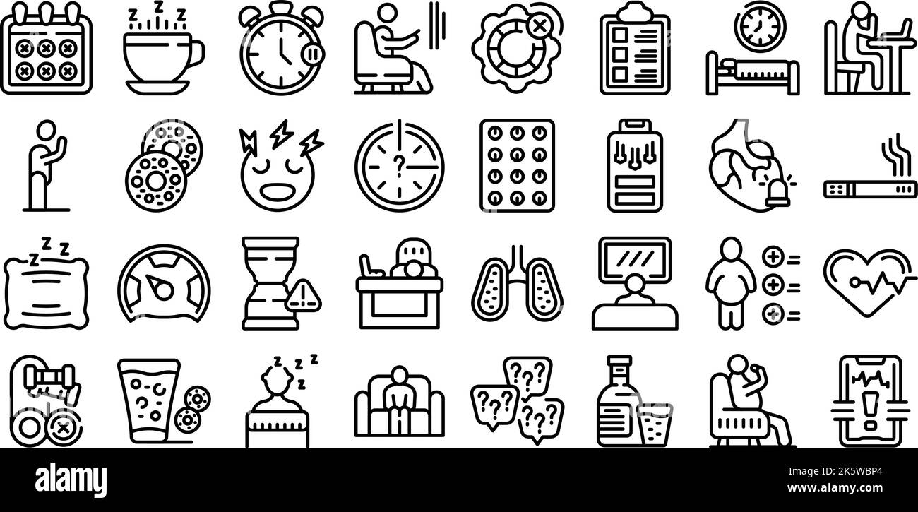 Passive lifestyle icons set outline vector. Smoke tobacco. Person ...