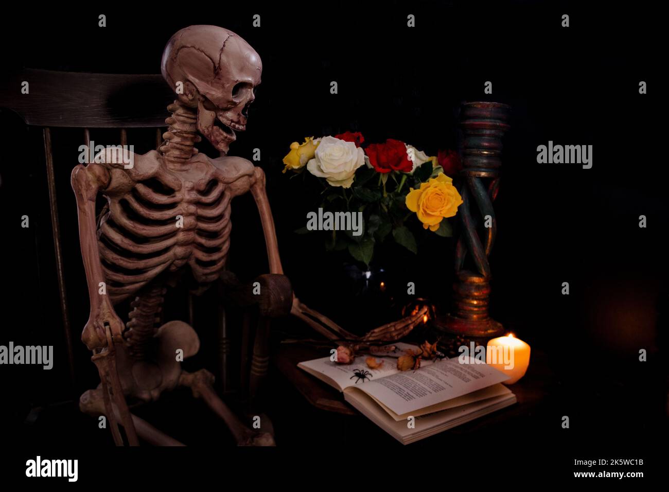 Skeleton sitting hi-res stock photography and images - Alamy