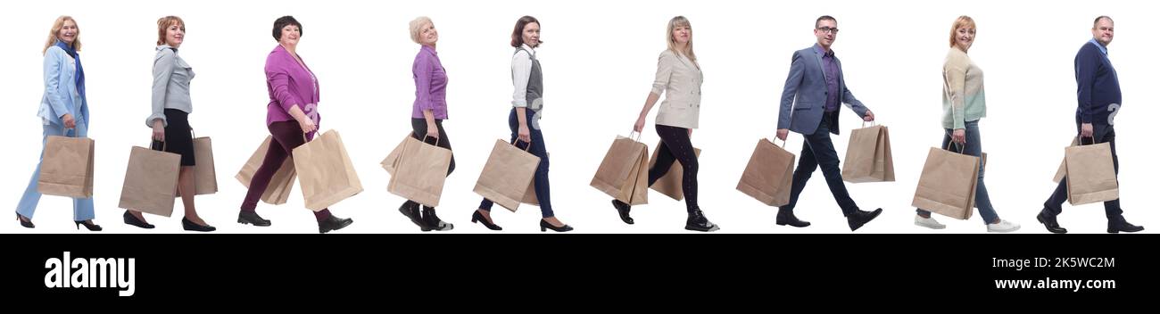 Woman side profile shopping bag Cut Out Stock Images & Pictures - Alamy