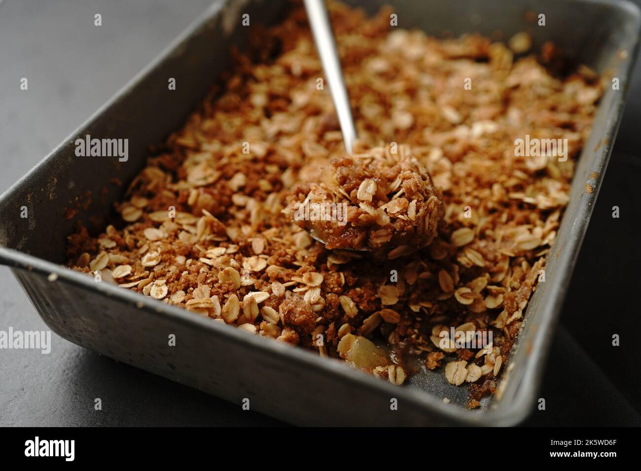 Homemade Apple Crumble or Crisp, fall autumn desserts Stock Photo - Alamy