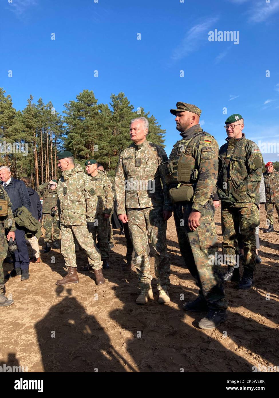 Gaiziunai, Lithuania. 10th Oct, 2022. Lithuanian President Gitanas ...