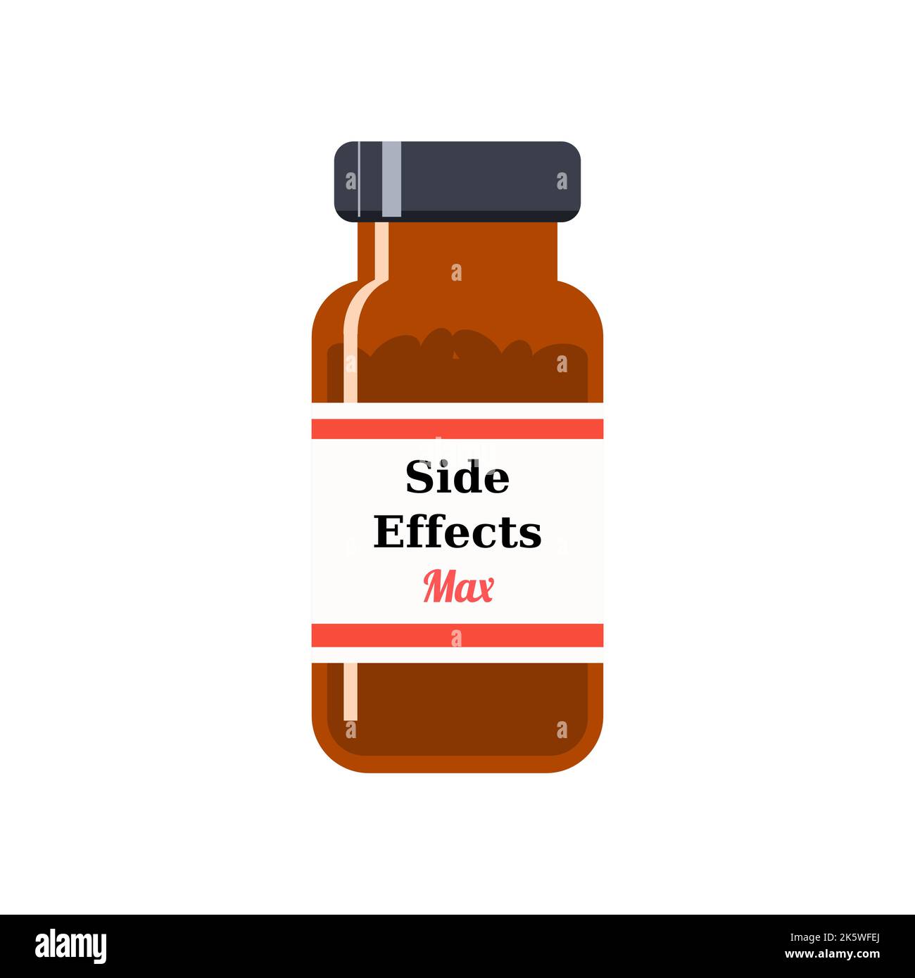 Side effects max generic drug label. Medicine treatment concept. Side ...