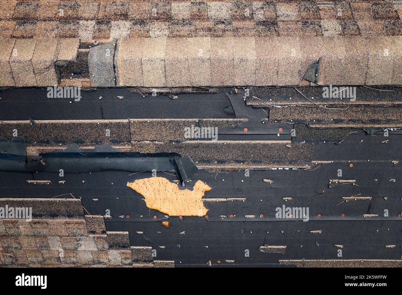 Roof house damaged typhoon in hi-res stock photography and images - Alamy