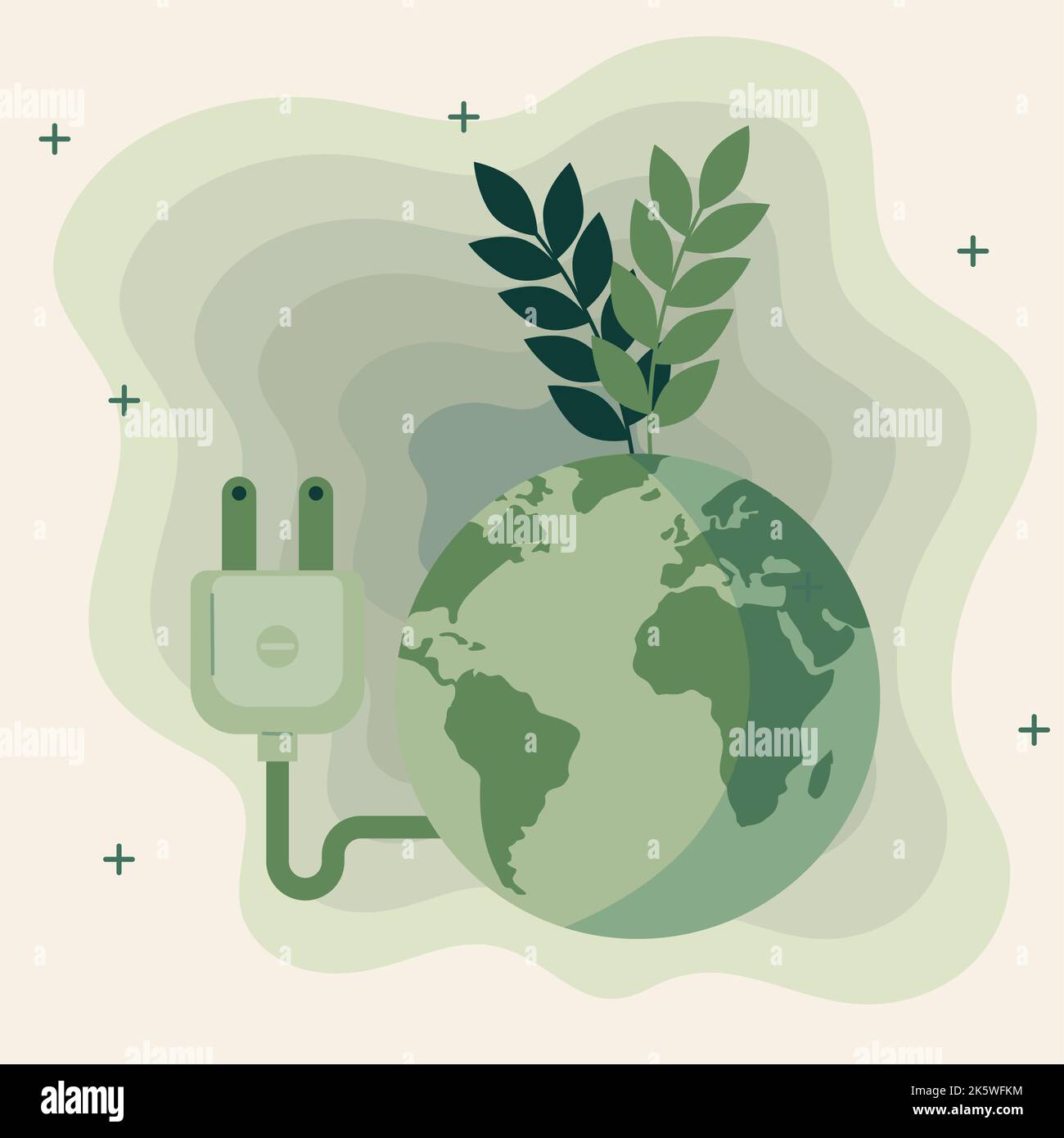 earth planet with energy plug Stock Vector Image & Art - Alamy