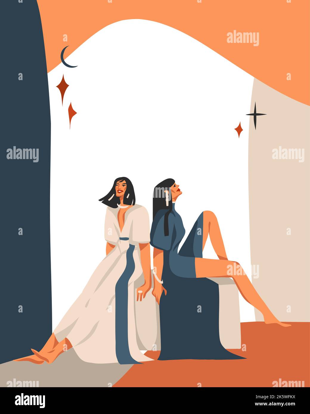 Hand drawn vector abstract stock graphic simple astrology celestial ...