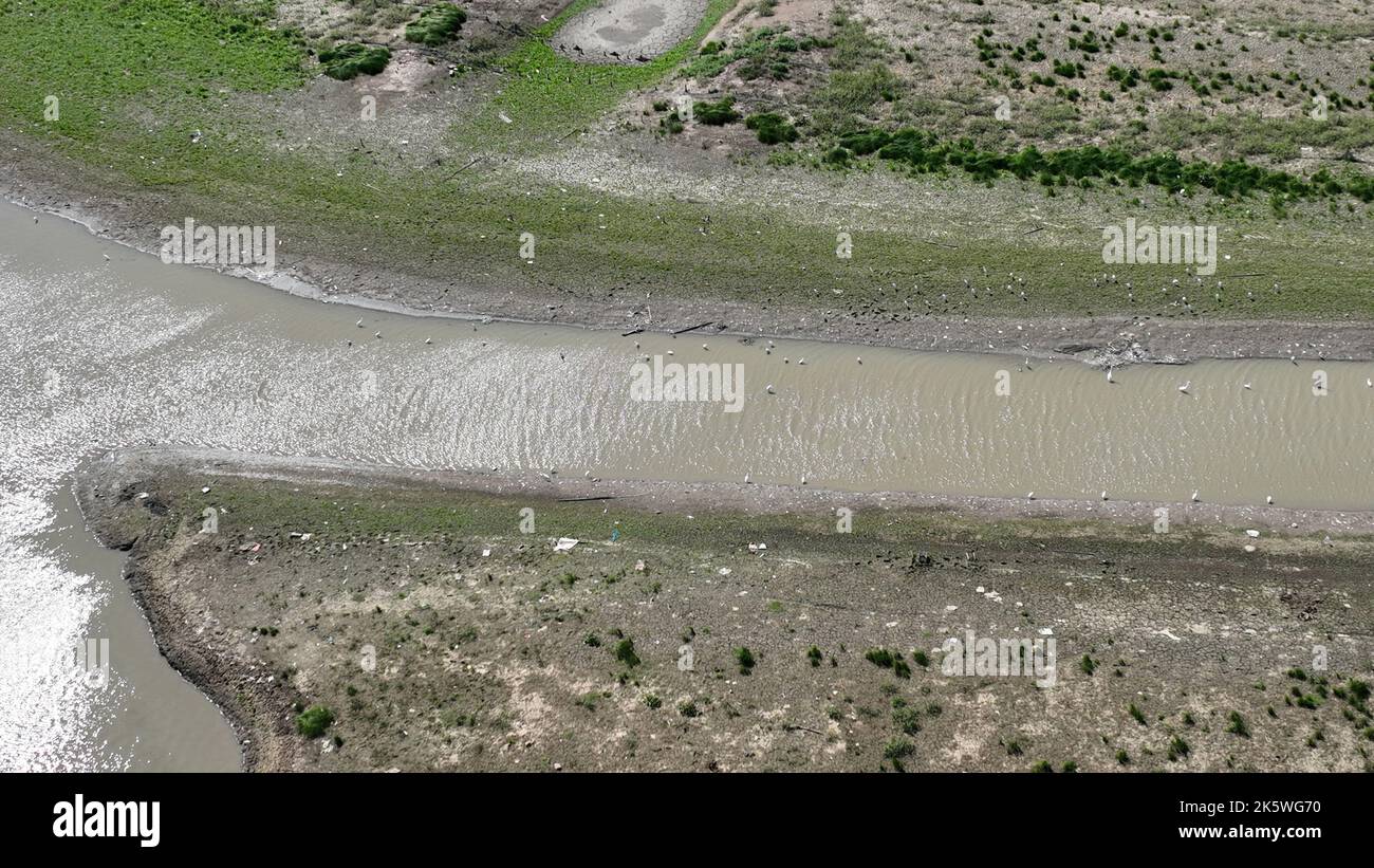NANJING, CHINA - OCTOBER 10, 2022 - An aerial view shows the exposed ...