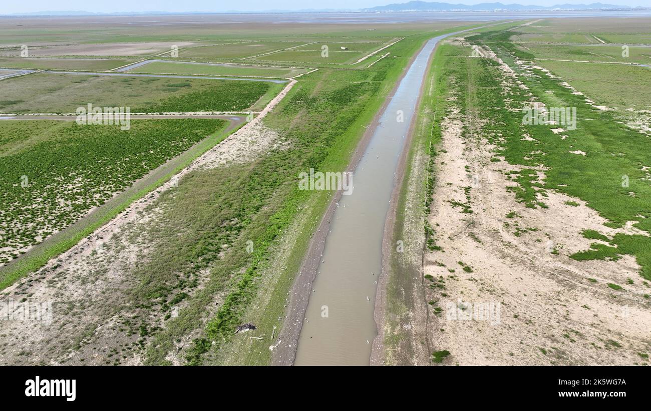 NANJING, CHINA - OCTOBER 10, 2022 - An aerial view shows the exposed ...