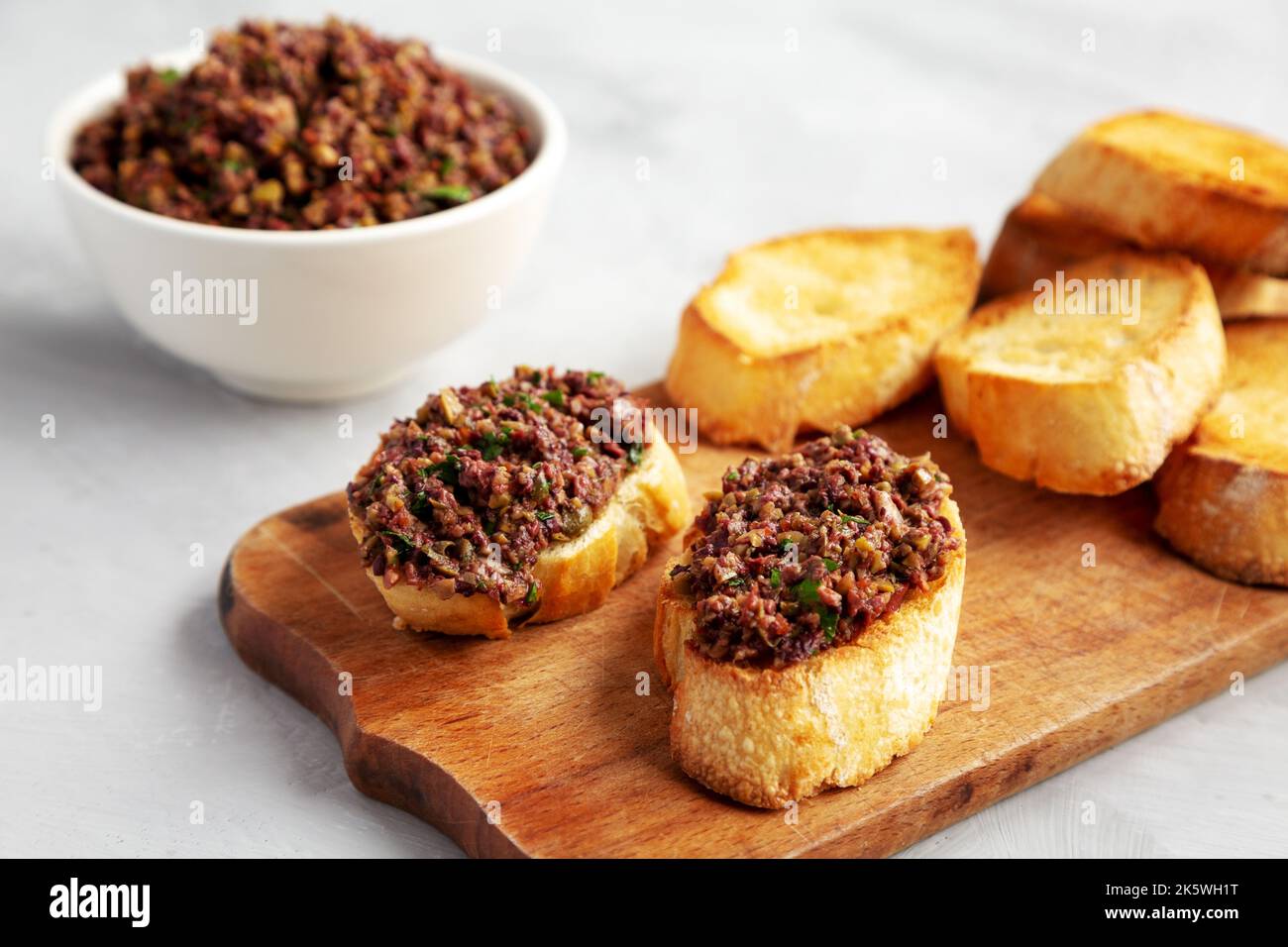 Homemade Mixed Olive Tapenade Appetizer Stock Photo - Alamy
