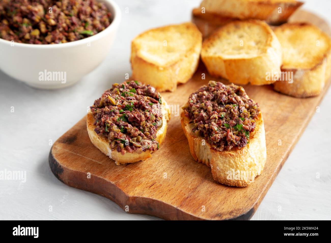 Homemade Mixed Olive Tapenade Appetizer Stock Photo - Alamy