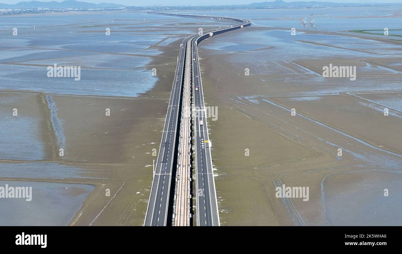 NANJING, CHINA - OCTOBER 10, 2022 - An aerial view shows the exposed ...