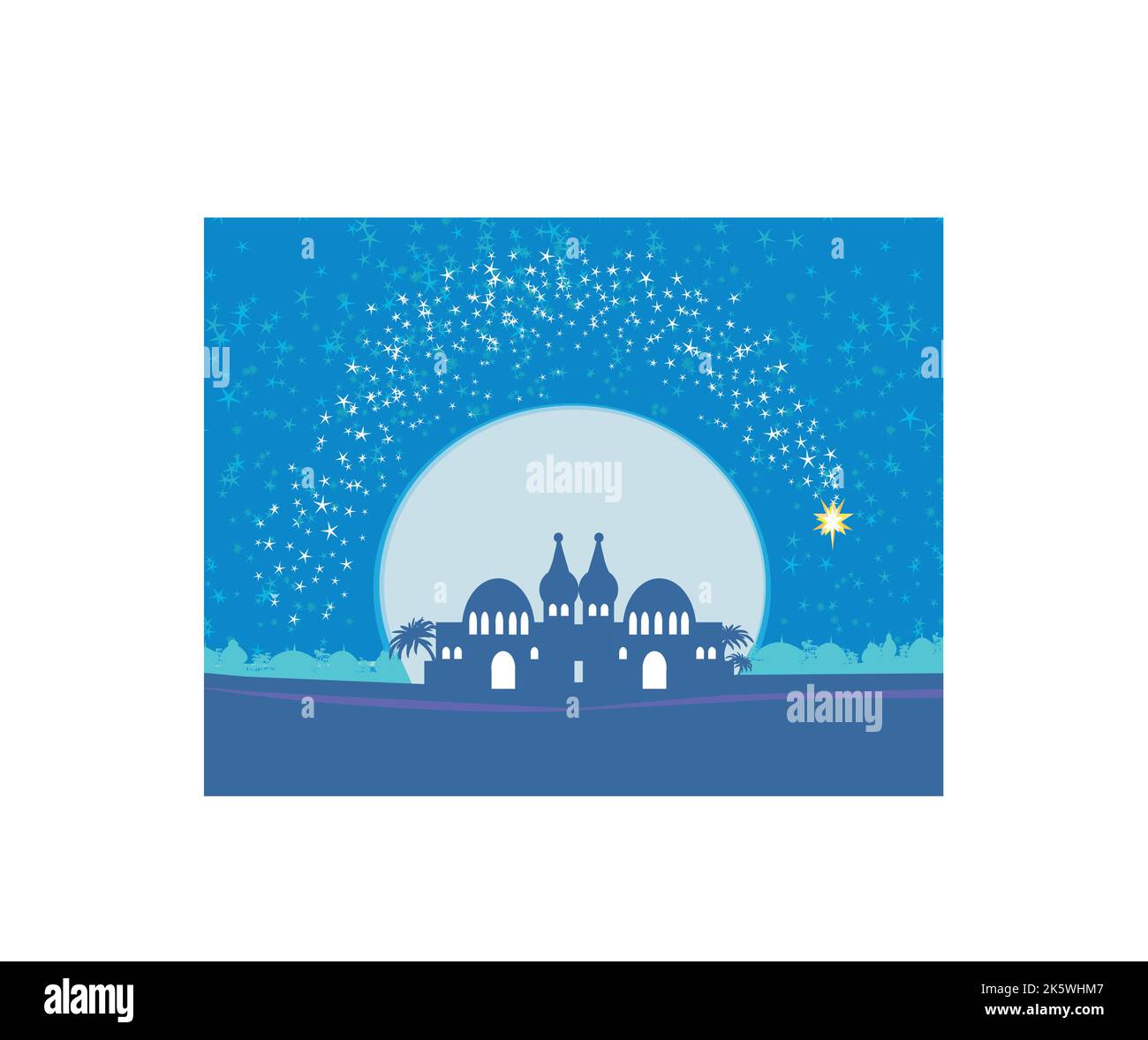 Birth of Jesus in Bethlehem - abstract card Stock Vector Image & Art ...