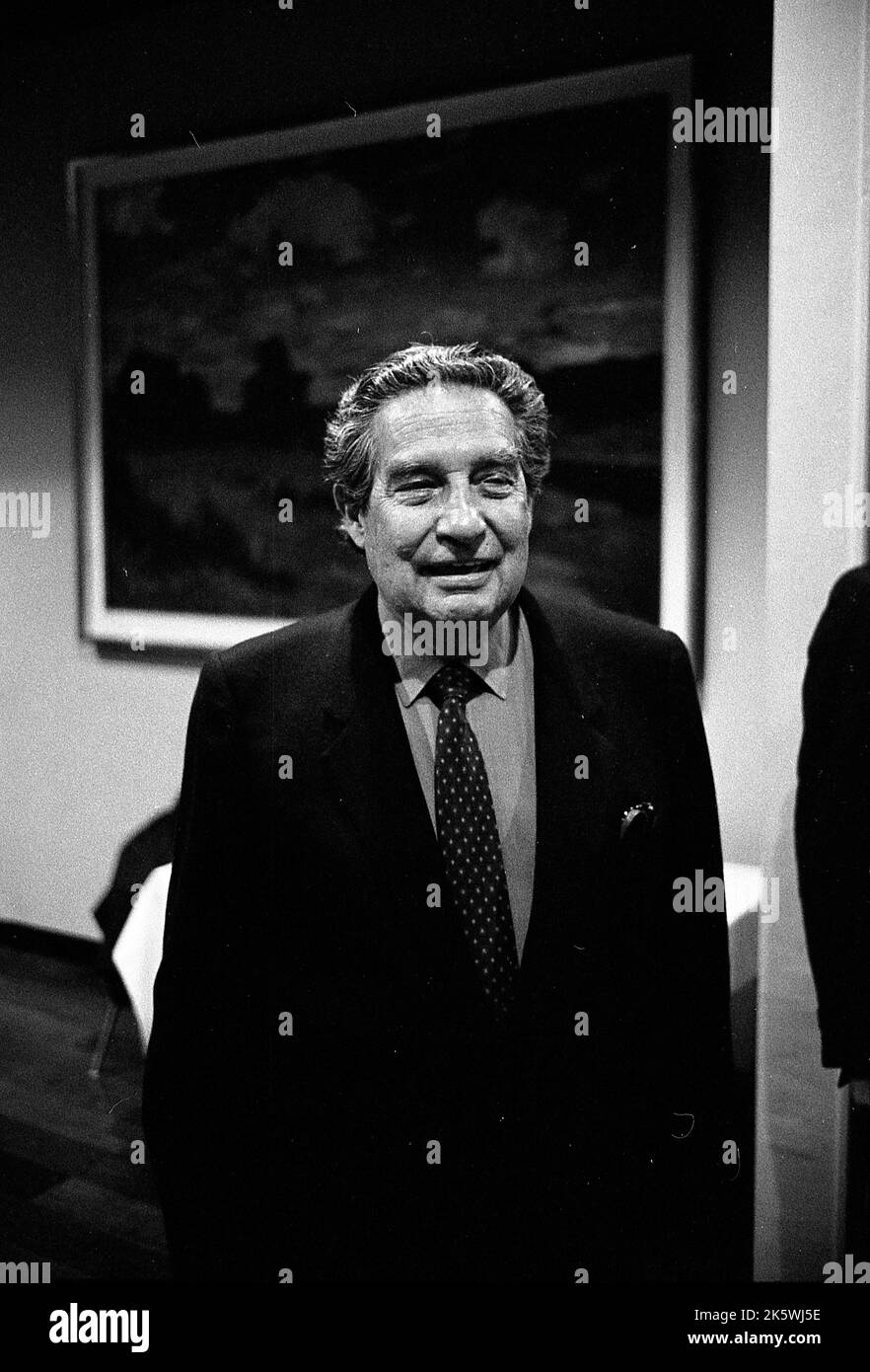 Octavio Paz, Mexican writer, poet and diplomat, at a new magazine lunch ...