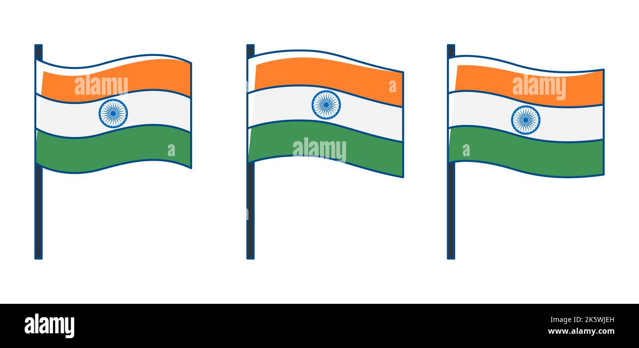 Flags of India. Happy Republic Day of India. Indian national ...