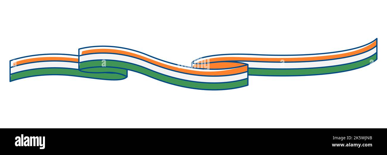 Ribbon in colors of flag India. Indian national traditional holiday ...