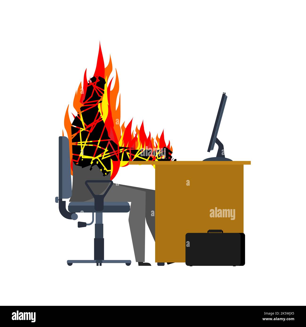 Stressed out worker cartoon hi-res stock photography and images - Alamy
