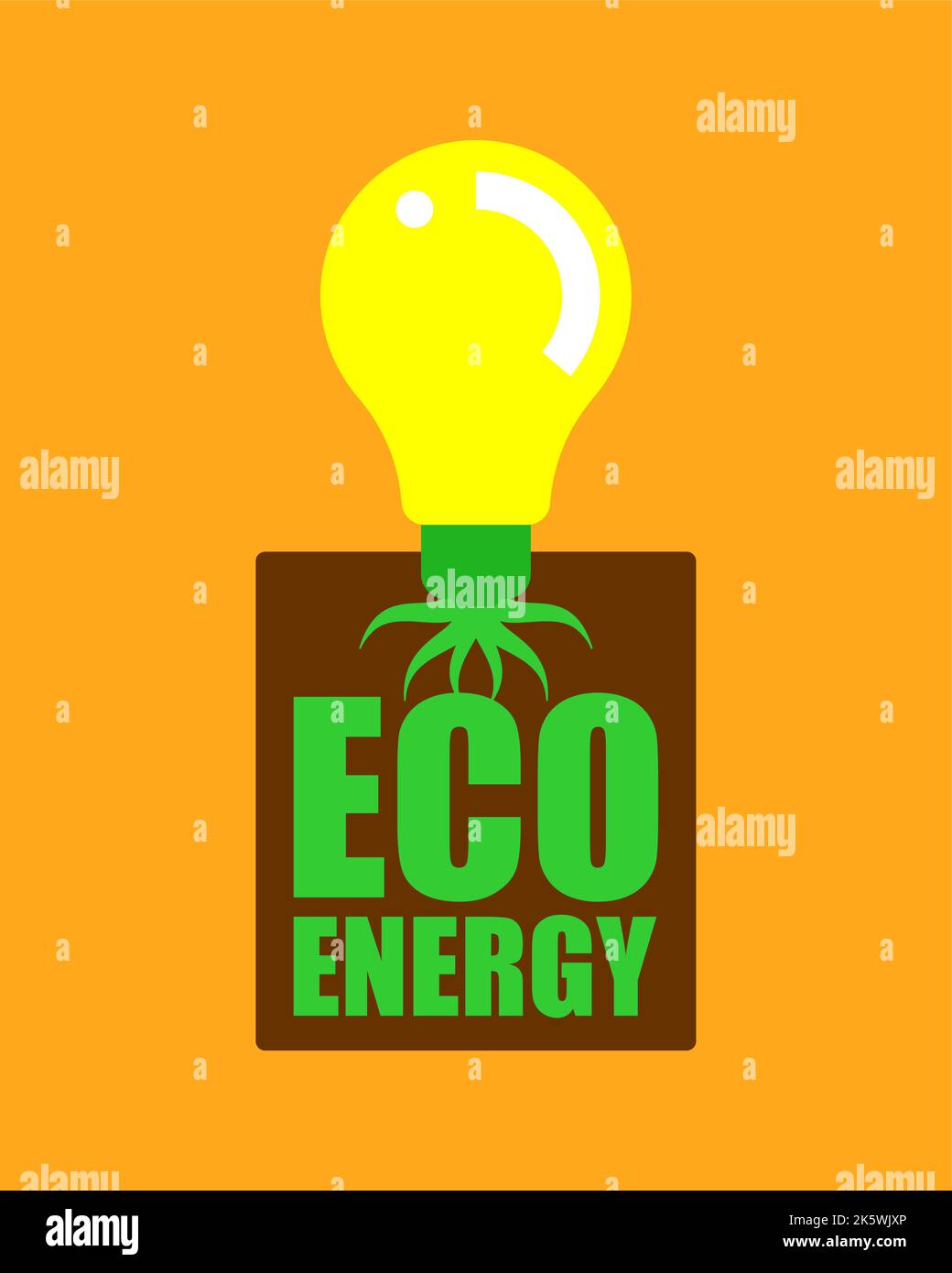 Eco energy. Soil light bulb. Ecological electricity production symbol ...